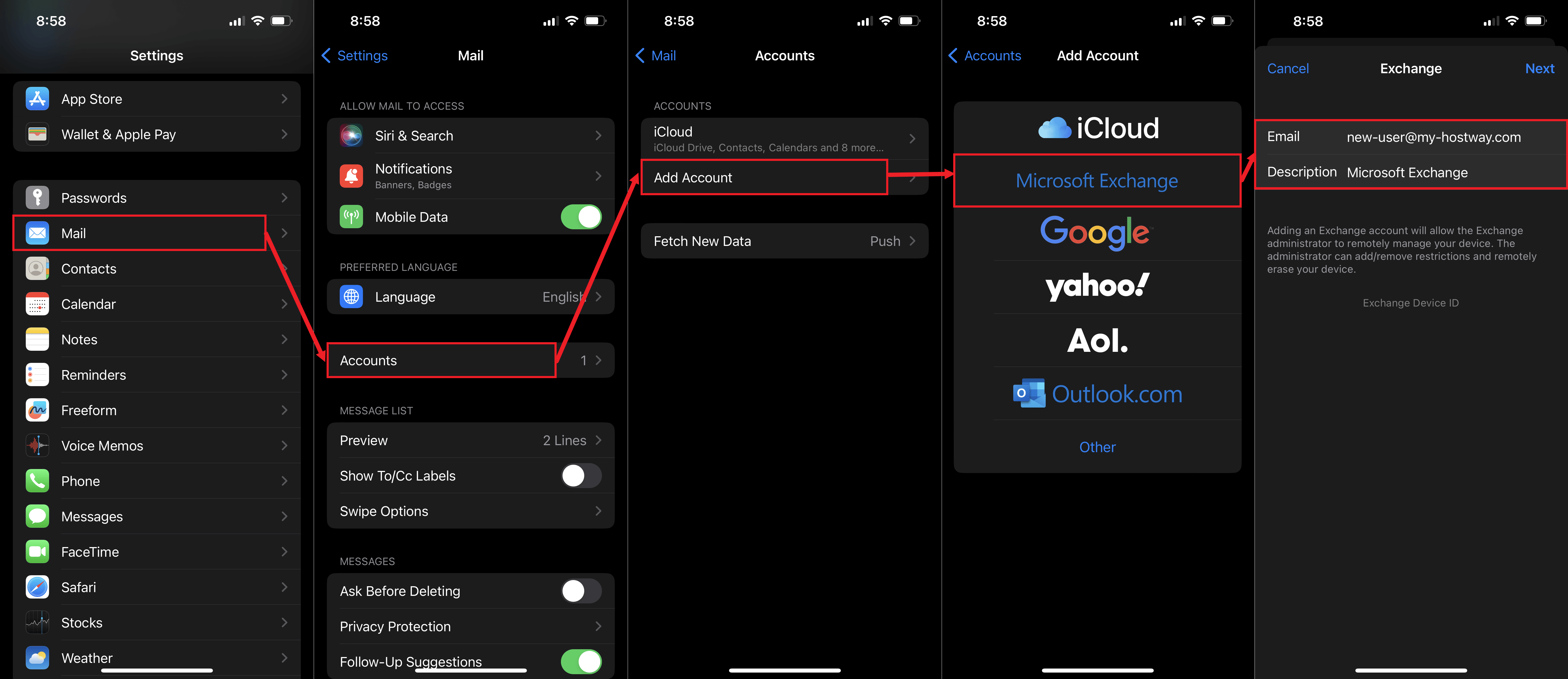 How Do I Set Up An Email Account On iPhone Using Microsoft Exchange ...