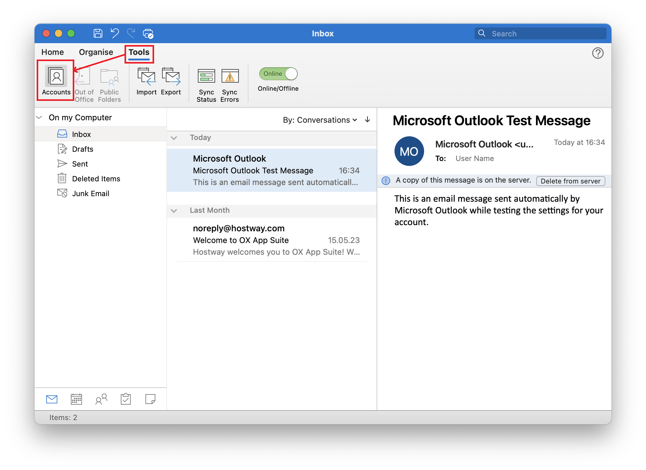 Configure Outlook 2019 for Mac – IncAuthority Web Hosting